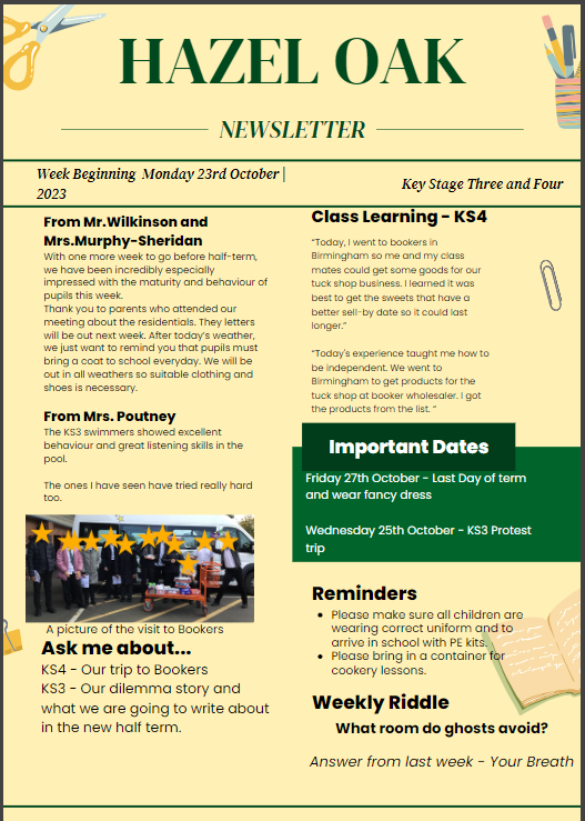 Hazel Oak School - Blogs